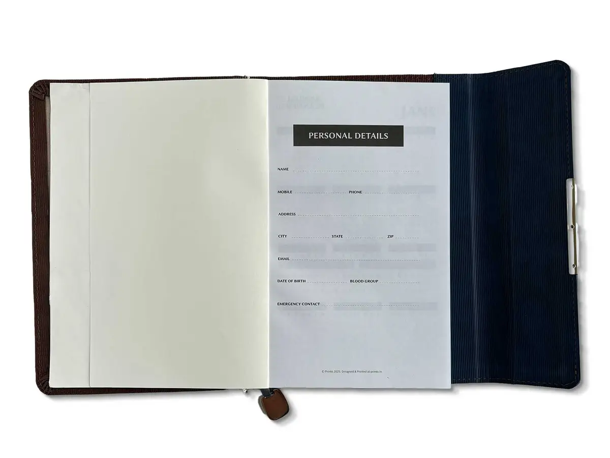 Dual Tone Flap Diary | Two|Color Personalized Executive Planner | Printo