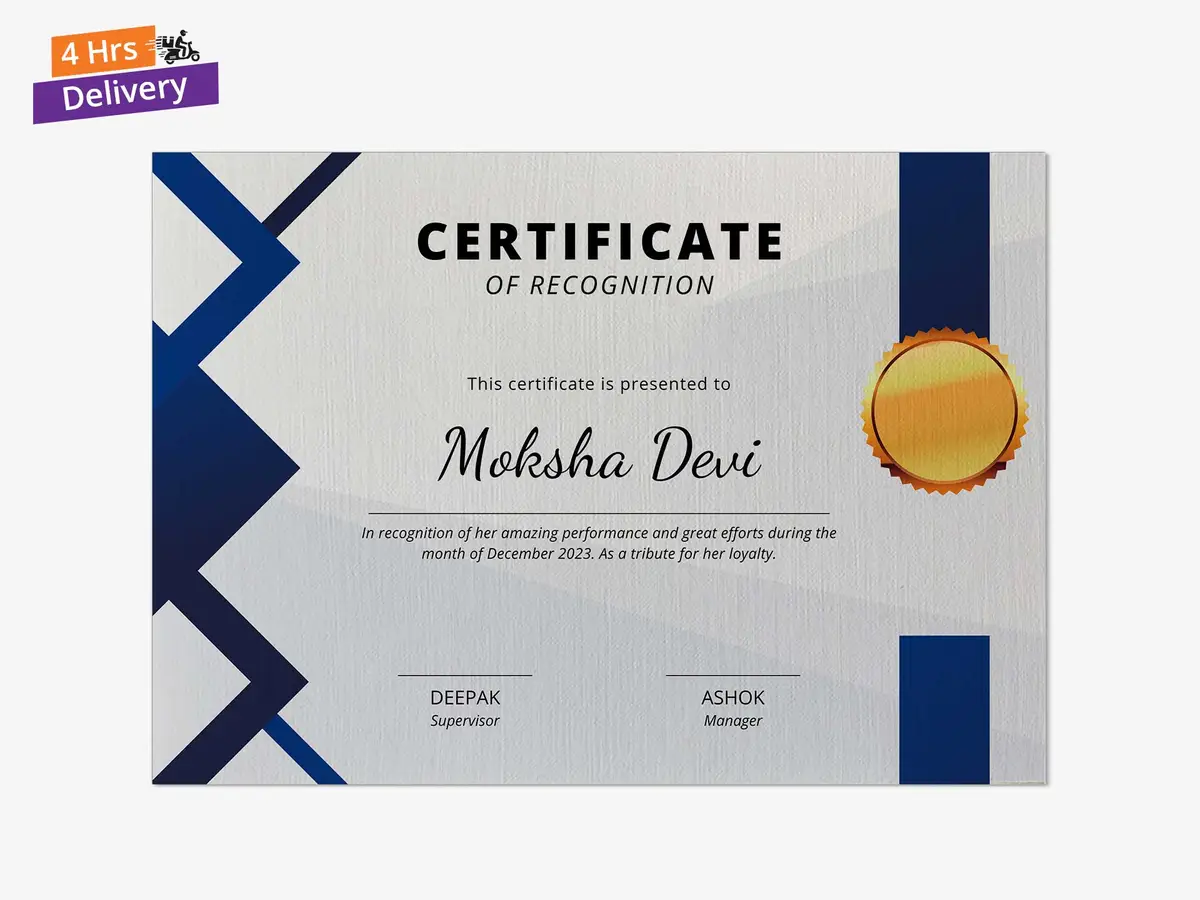 Print Custom Certificates Online | Design Custom Certificate