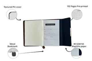 Dual Tone Flap Diary | Two|Color Personalized Executive Planner | Printo