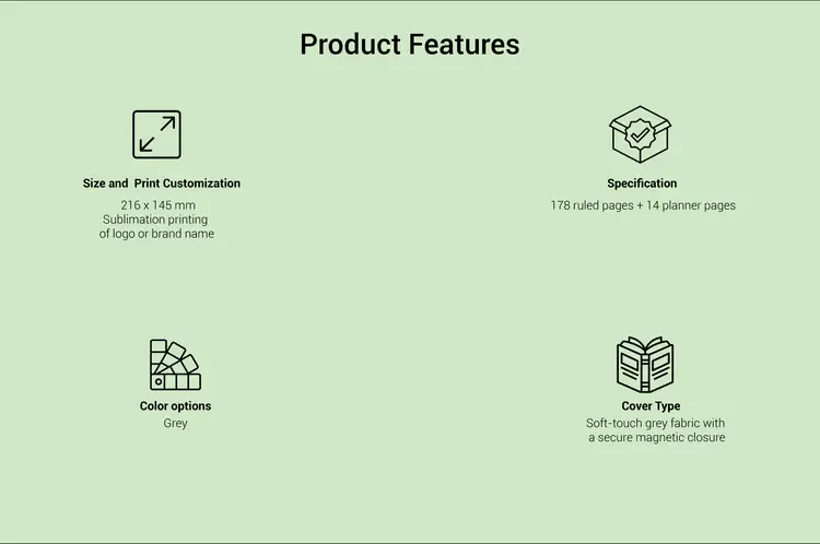 Grey Buckle Diary | Secure Closure Personalized Planner Online | Printo