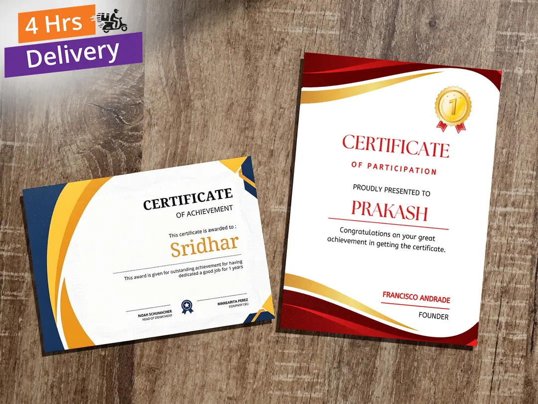 Print Custom Certificates Online | Design Custom Certificate