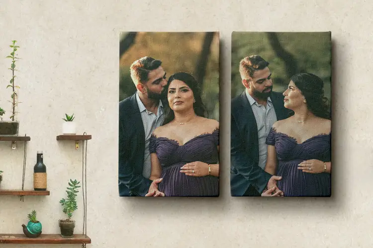 2 Split Vertical Canvas Gallery Wrap - Get Personalized Canvas Online ...