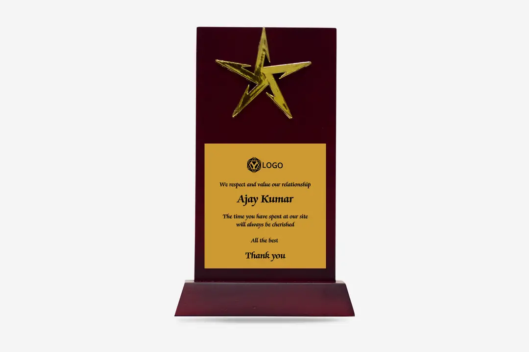 Custom Wooden Trophy Printing Online | Engraving - Printo