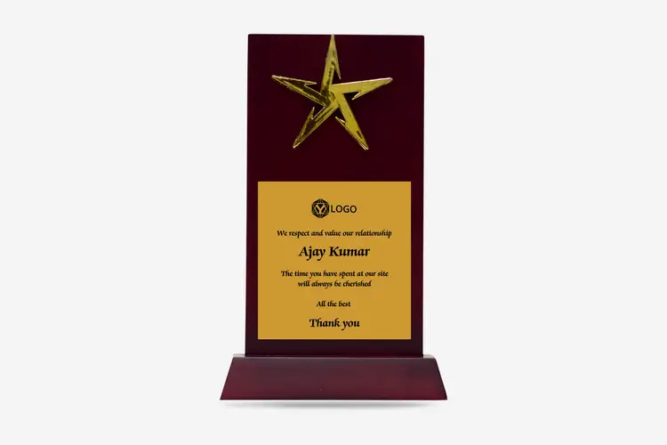 Custom Wooden Trophy Printing Online | Engraving - Printo