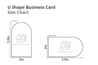 Make U Shape Business Card Online | Printo