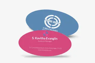 Oval Business Card Printing Online | Printo