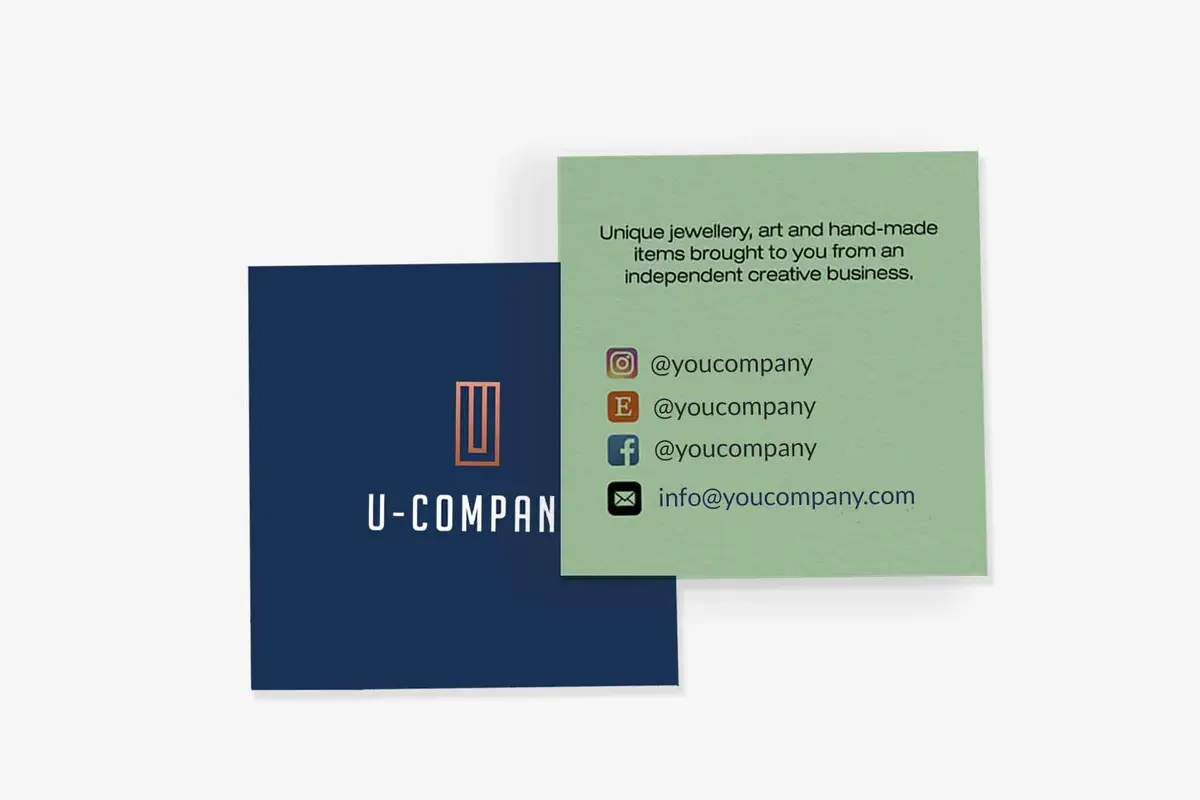 Square Business Cards - Print Custom Square Visiting Cards Online ...