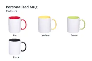 Personalized Inner Colour Photo Mug - Buy Custom Coloured Mugs - Printo.in