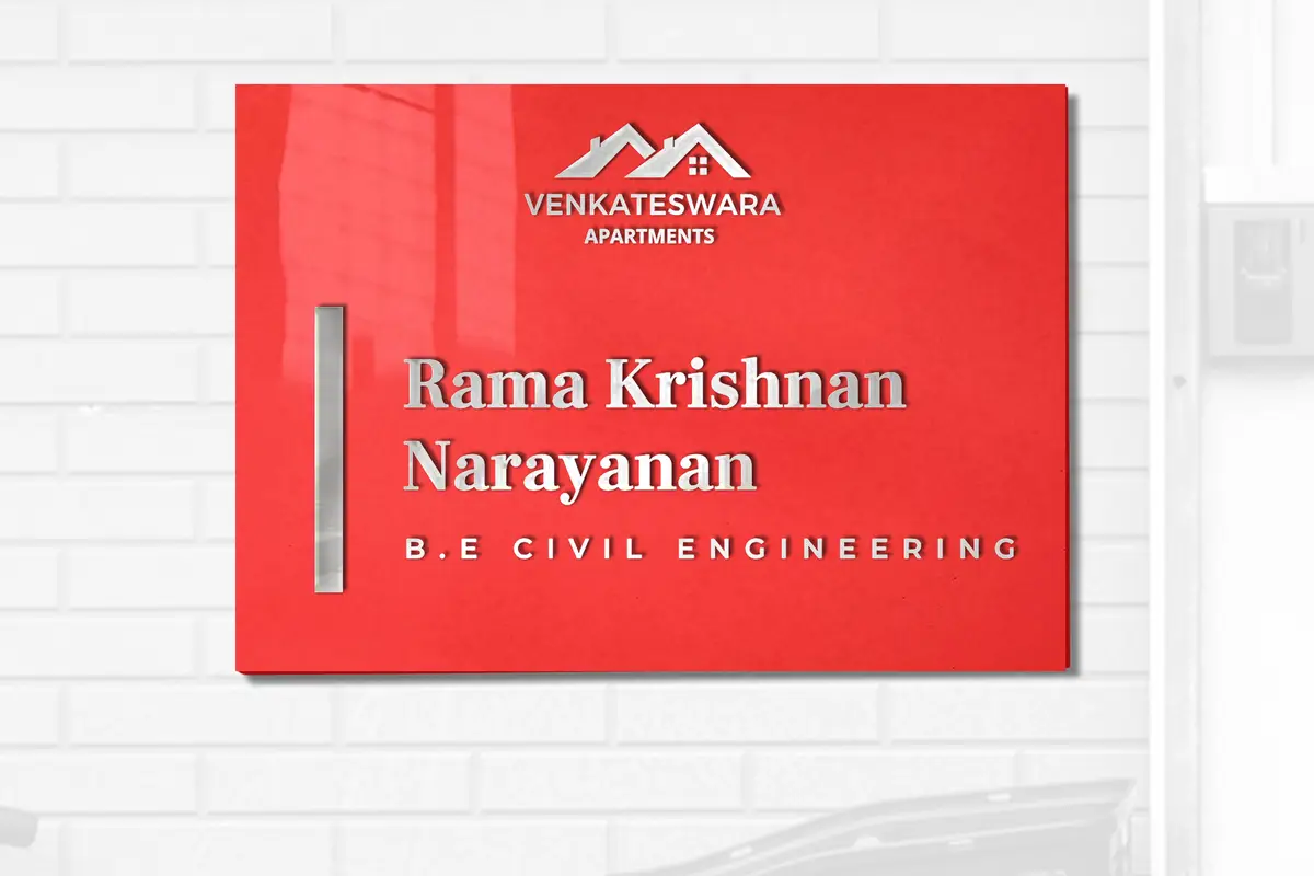 Customizable Name Plates | Embossed Name Plate Designs for Home and ...