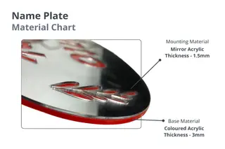 Buy Custom Rectangle Name Plates - Printo.in