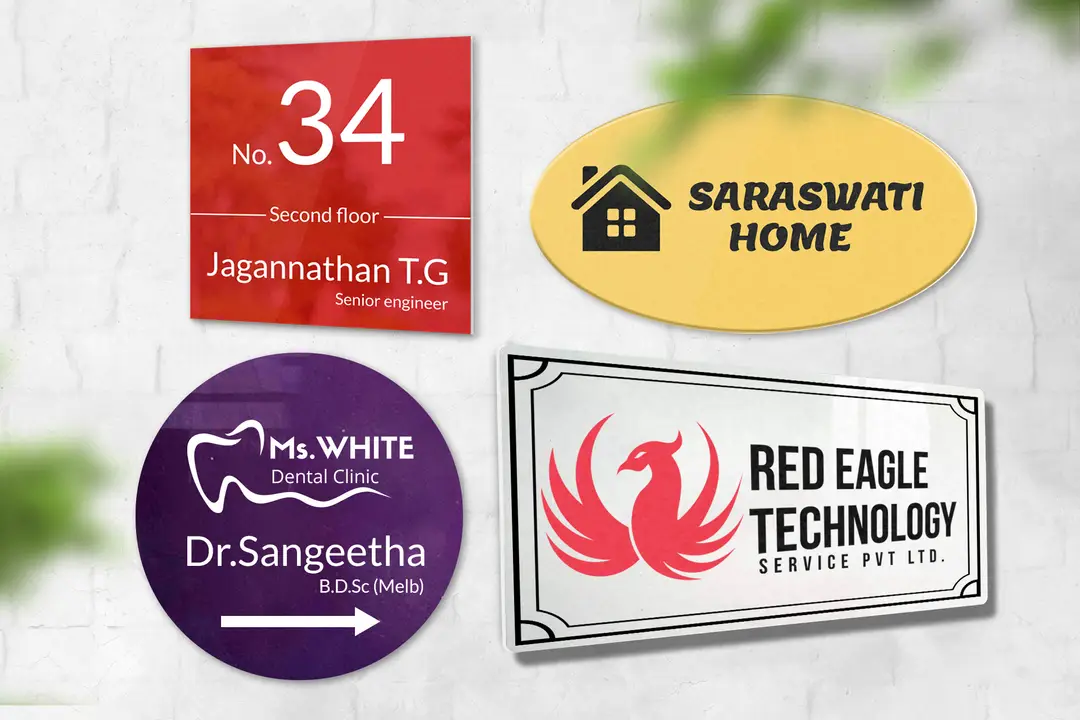 Shop Acrylic Customizable Name Plates Online - Printo.in