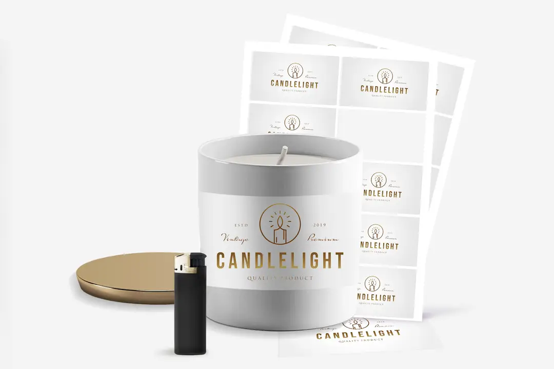 Order Custom Candle Labels - Logo Printed Labels Online | Printo.in