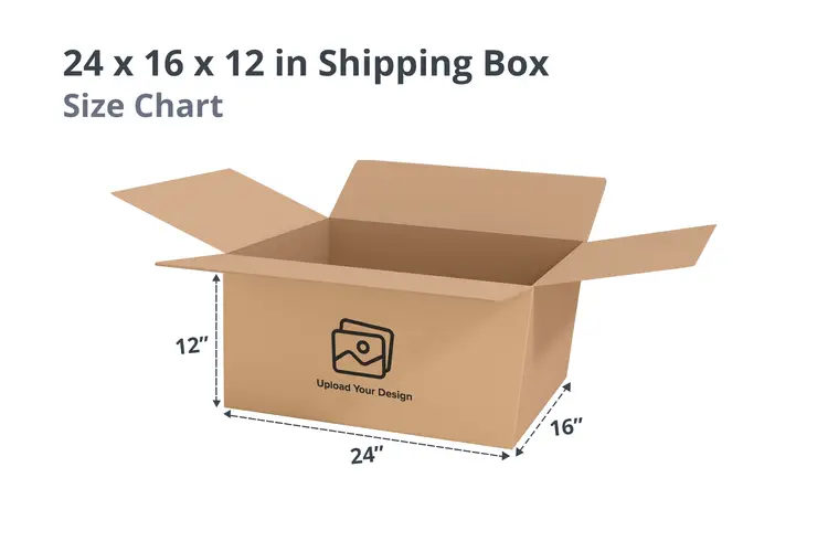 Design & Print Corrugated Boxes Online - 24 x 16 x 12 Inch Shipping ...