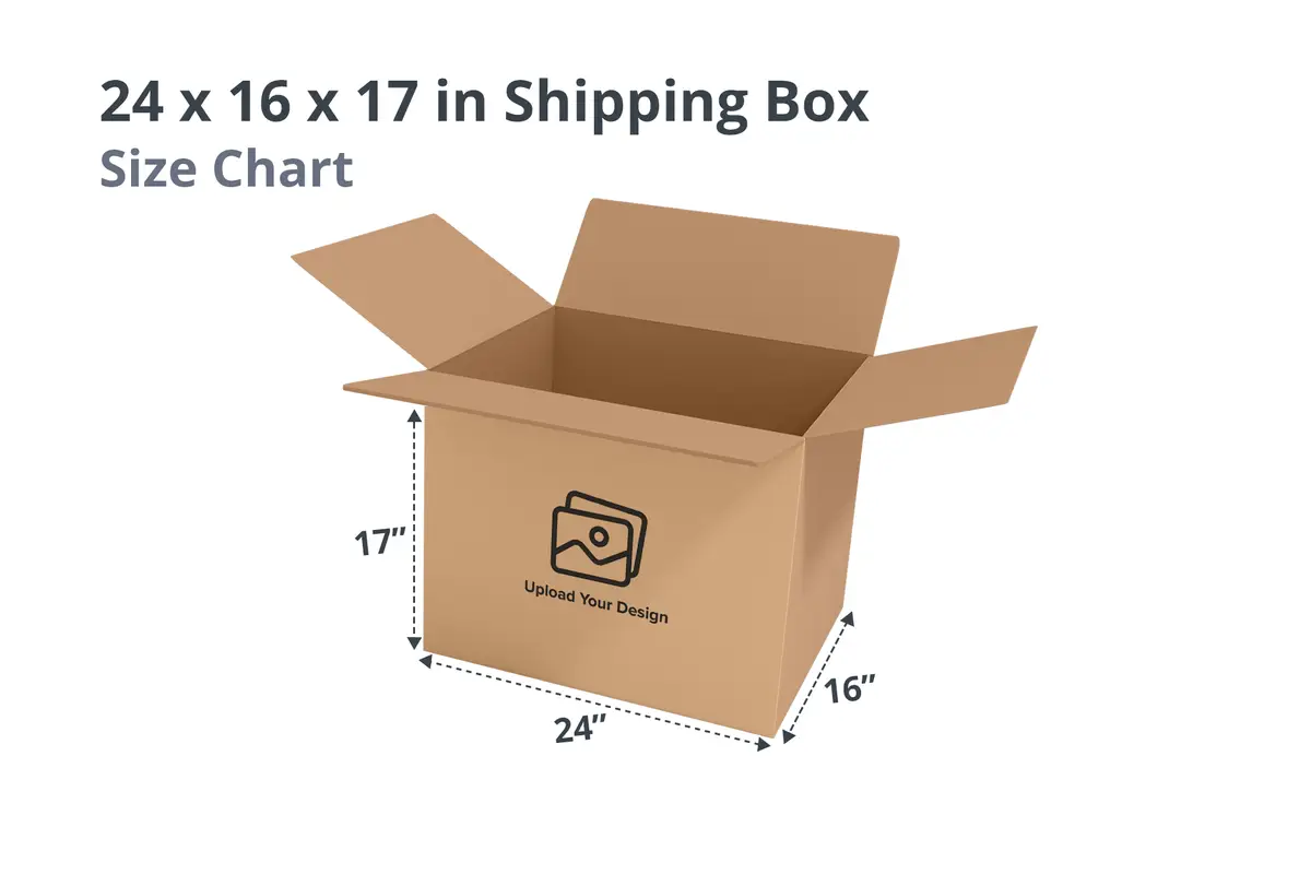 Printed Corrugated Boxes for Packaging - 24 x 16 x 17 Inch Shipping ...