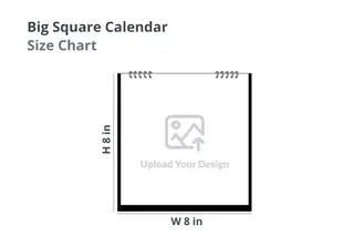 Large Square Desktop Calendar 2026 | Spacious Office Table Planner | Printo