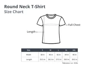 Unisex Round Neck T-shirt Printing Online - Printo