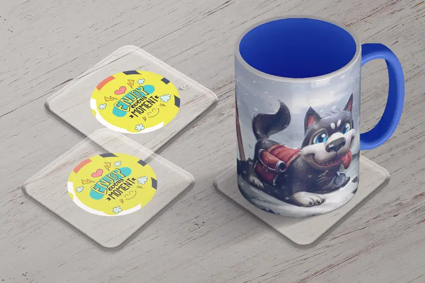 Clear Acrylic Photo Coasters - Print Personalized Table Coasters Online ...