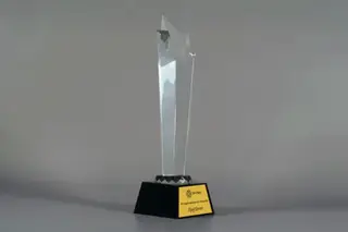 Meridian Crystal Trophy - Buy Transparent Acrylic Awards Online - Printo.in