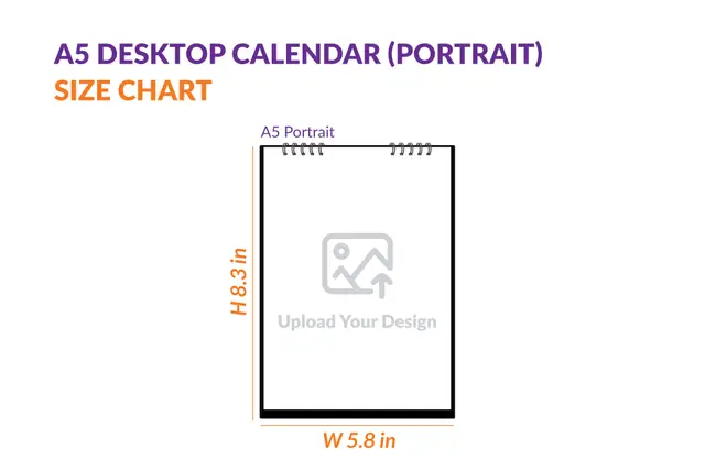 Sky Blue Desk Calendar Portrait Desk Calendars Design | Customize ...