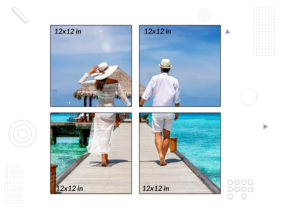 4 Split Square Canvas Wrap - Order Custom Canvas Wall Art Online ...