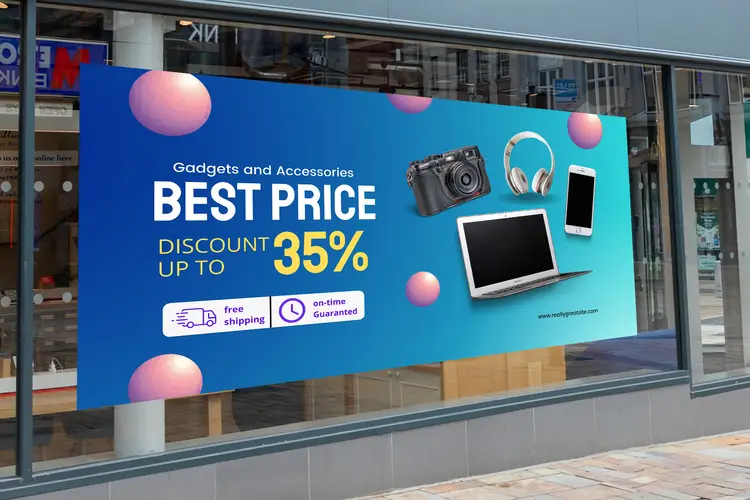 Custom Large Format Sticker | Store Glass Sticker Printing - Printo