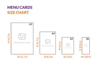 Custom Menu Cards Printing Online | Printo