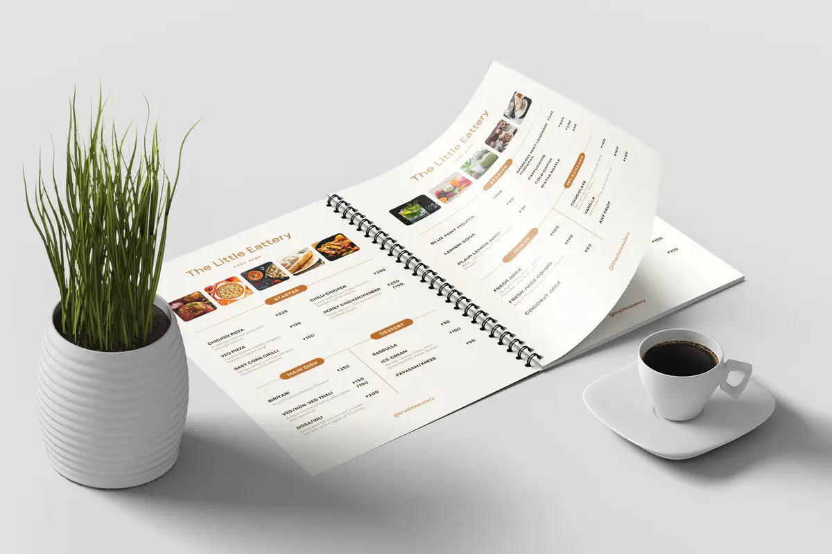 Custom Wiro Menu Cards Printing | Printo