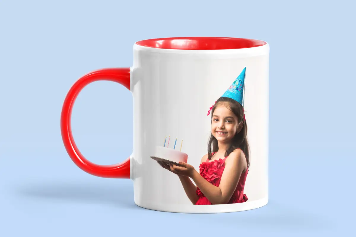 Personalized Inner Colour Photo Mug - Buy Custom Coloured Mugs - Printo.in