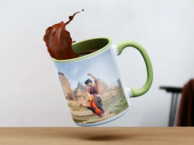 Personalized Inner Colour Photo Mug - Buy Custom Coloured Mugs - Printo.in