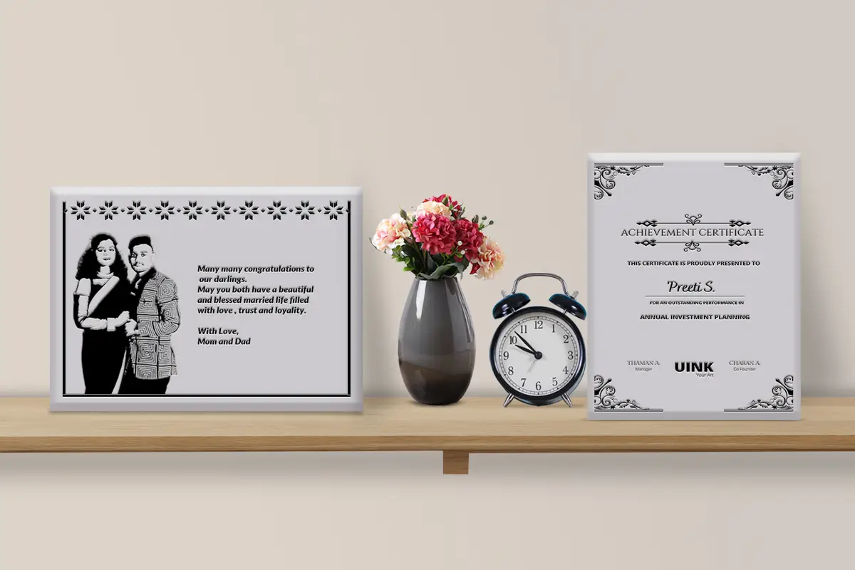 Custom Wooden Engraved Photo Plaques | Personalized Gifts - Printo