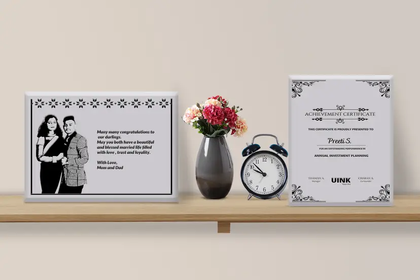 Custom Wooden Engraved Photo Plaques | Personalized Gifts - Printo