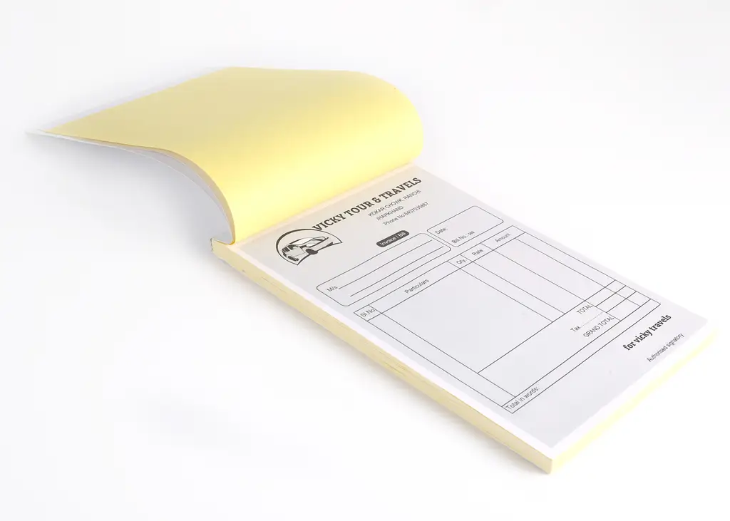 Custom Bill book or Invoice book printing online- Inkmonk