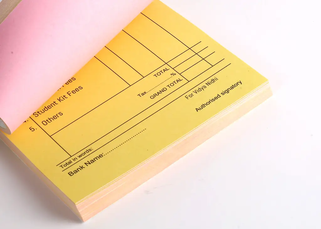 High quality custom billbook or Invoice book printing online- Inkmonk.com