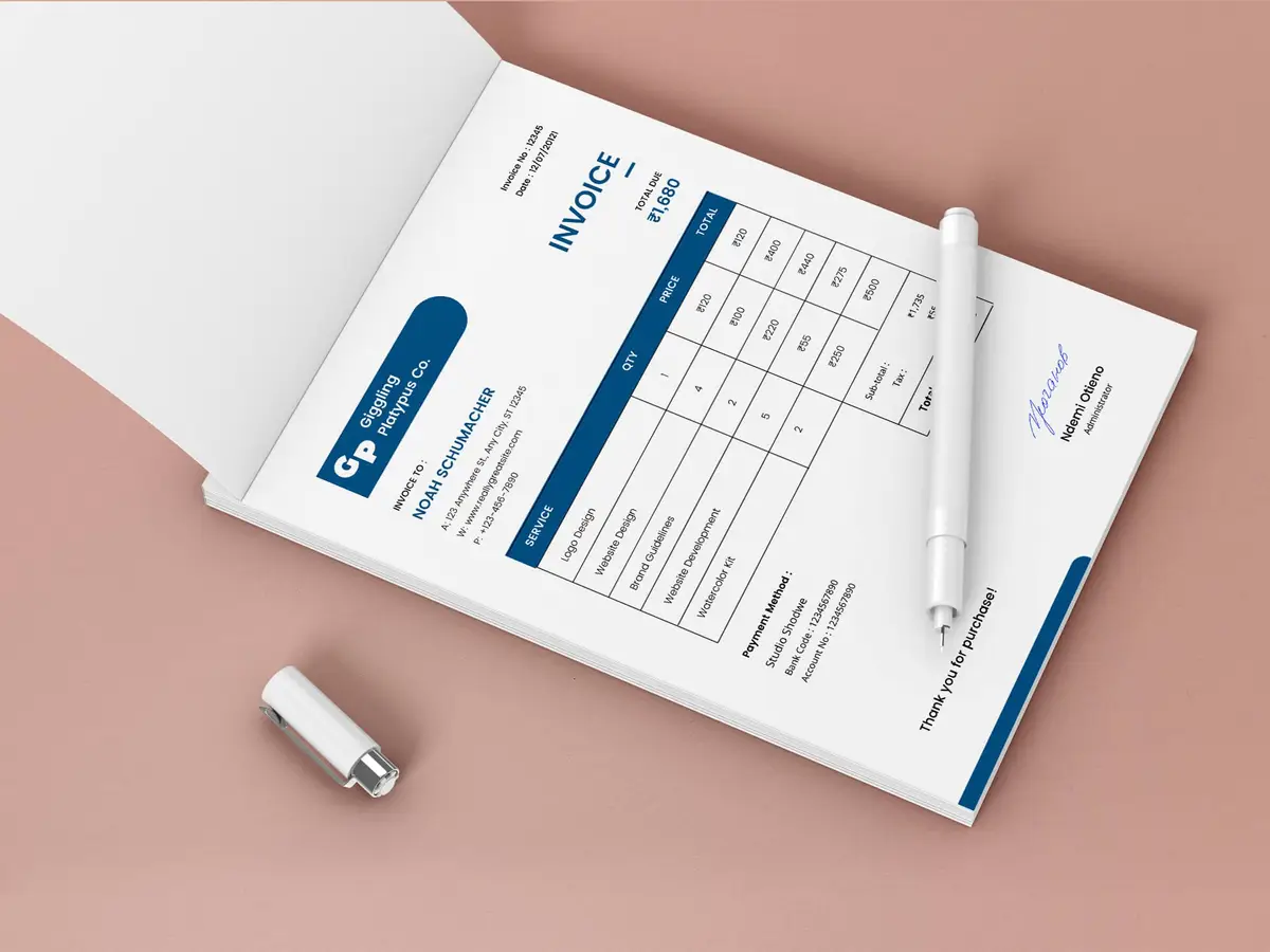 Print Personalized Bill Books | Customise Company Bill Books