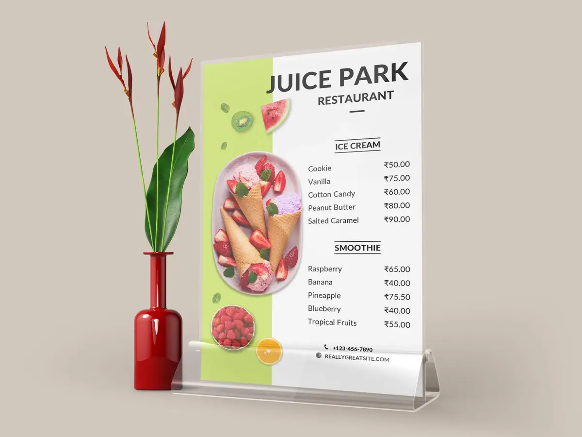 Custom Printed Menu Cards | Menu Card Printing Online