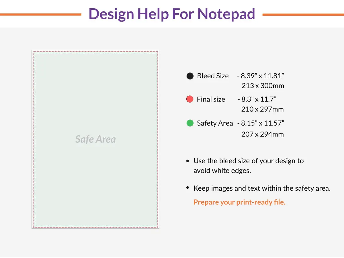 Design Your Own Custom Notepads | A4 Notepad | Printo.in