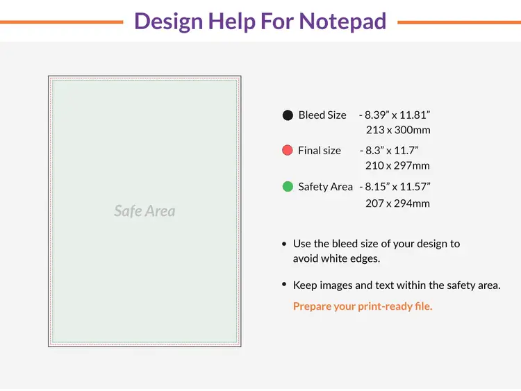 Design Your Own Custom Notepads | A4 Notepad | Printo.in
