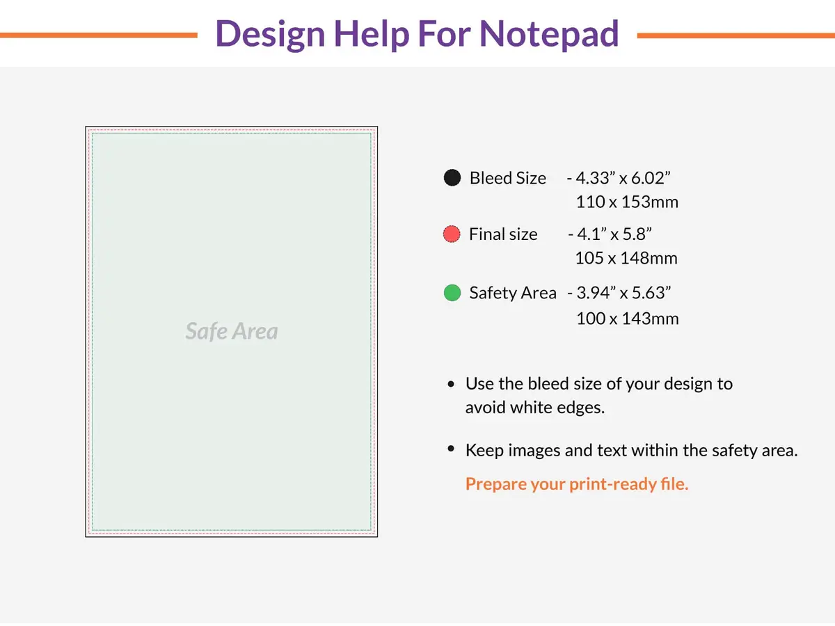 Custom A6 Notepads - Customized Notepads Printing | Printo.in