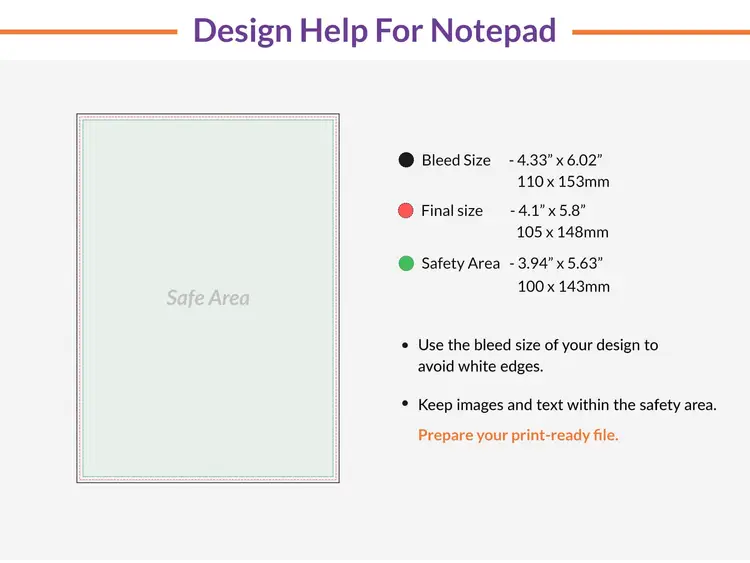 Custom A6 Notepads - Customized Notepads Printing | Printo.in
