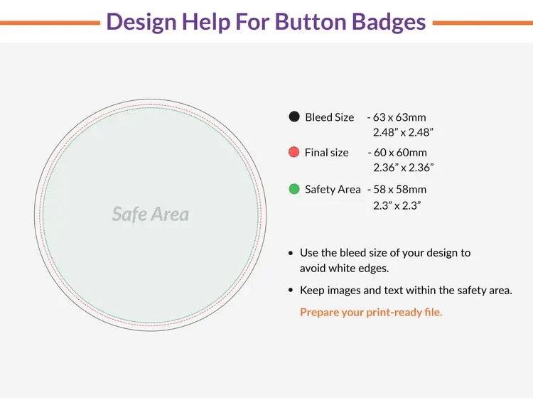Button Badges - Print Custom Badges with Name or Logo Online - Printo.in