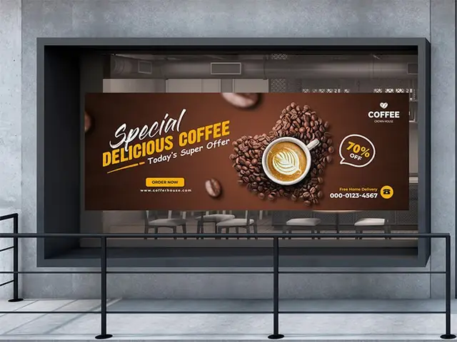 Custom Large Format Sticker | Store Glass Sticker Printing - Printo