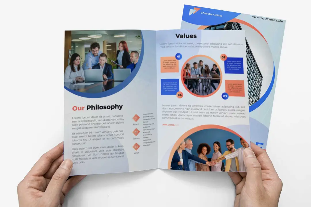 Design Half fold Brochures | Choose from 2 different sizes