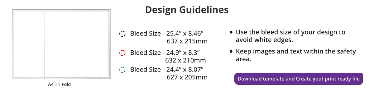 Design Tri fold Brochure Online | High grade 300 GSM Paper