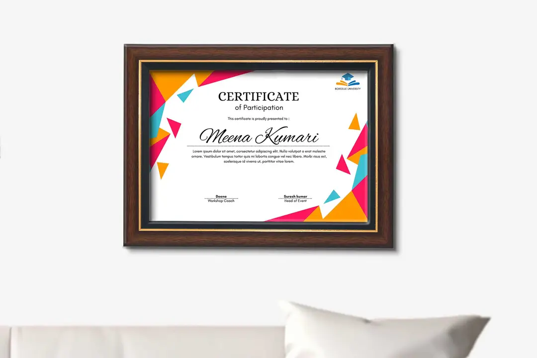 Custom Framed Certificates | Gold Edge Frames - Printo