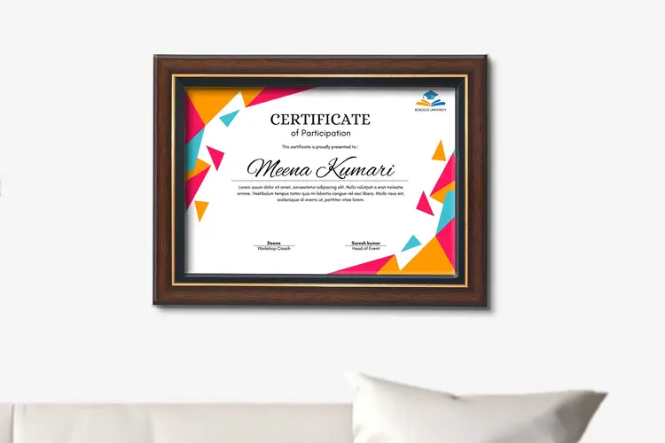 Custom Framed Certificates | Gold Edge Frames - Printo