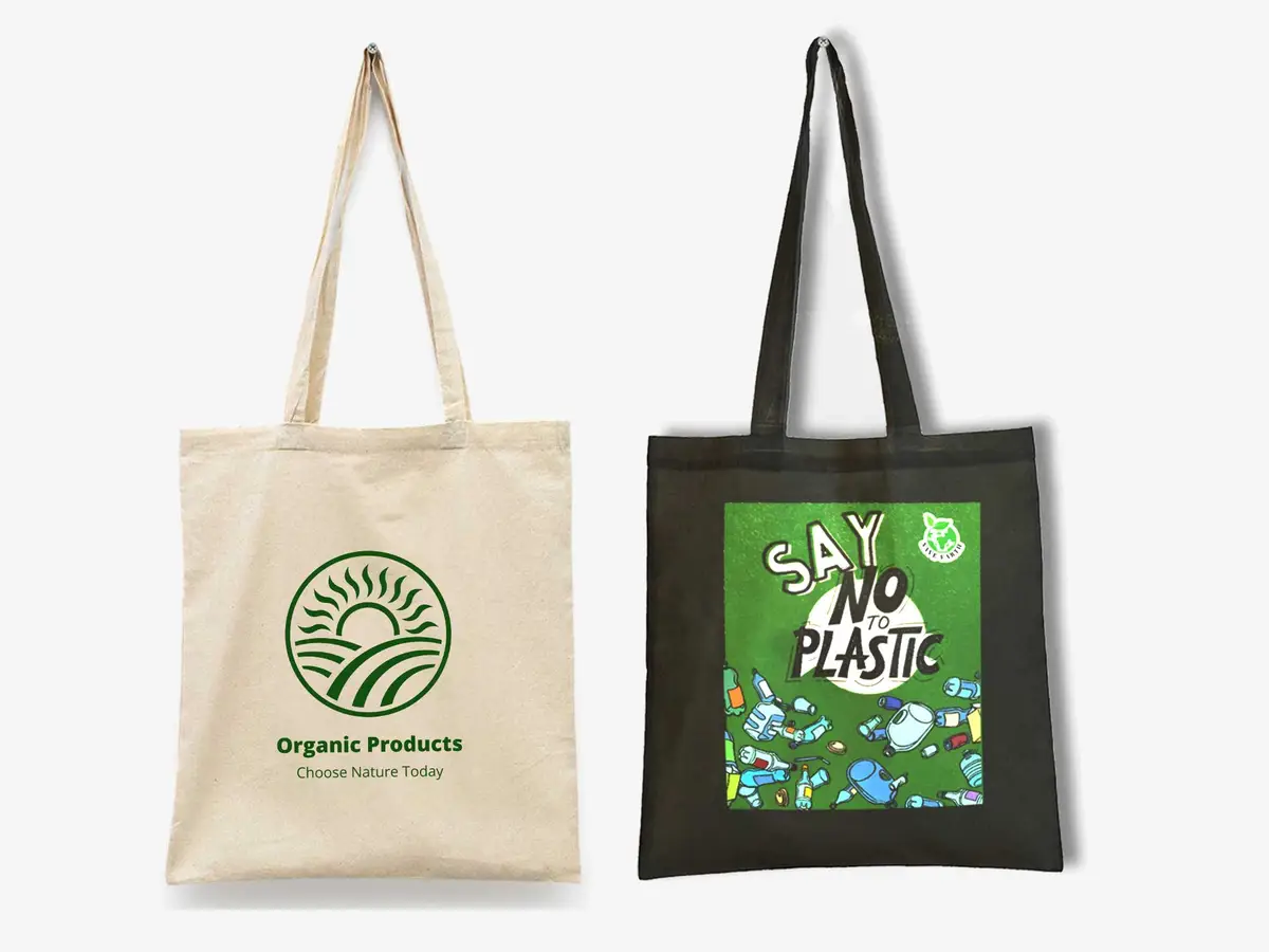 Custom Printed Cotton Carry Bags | Reusable Cotton Carry Bags