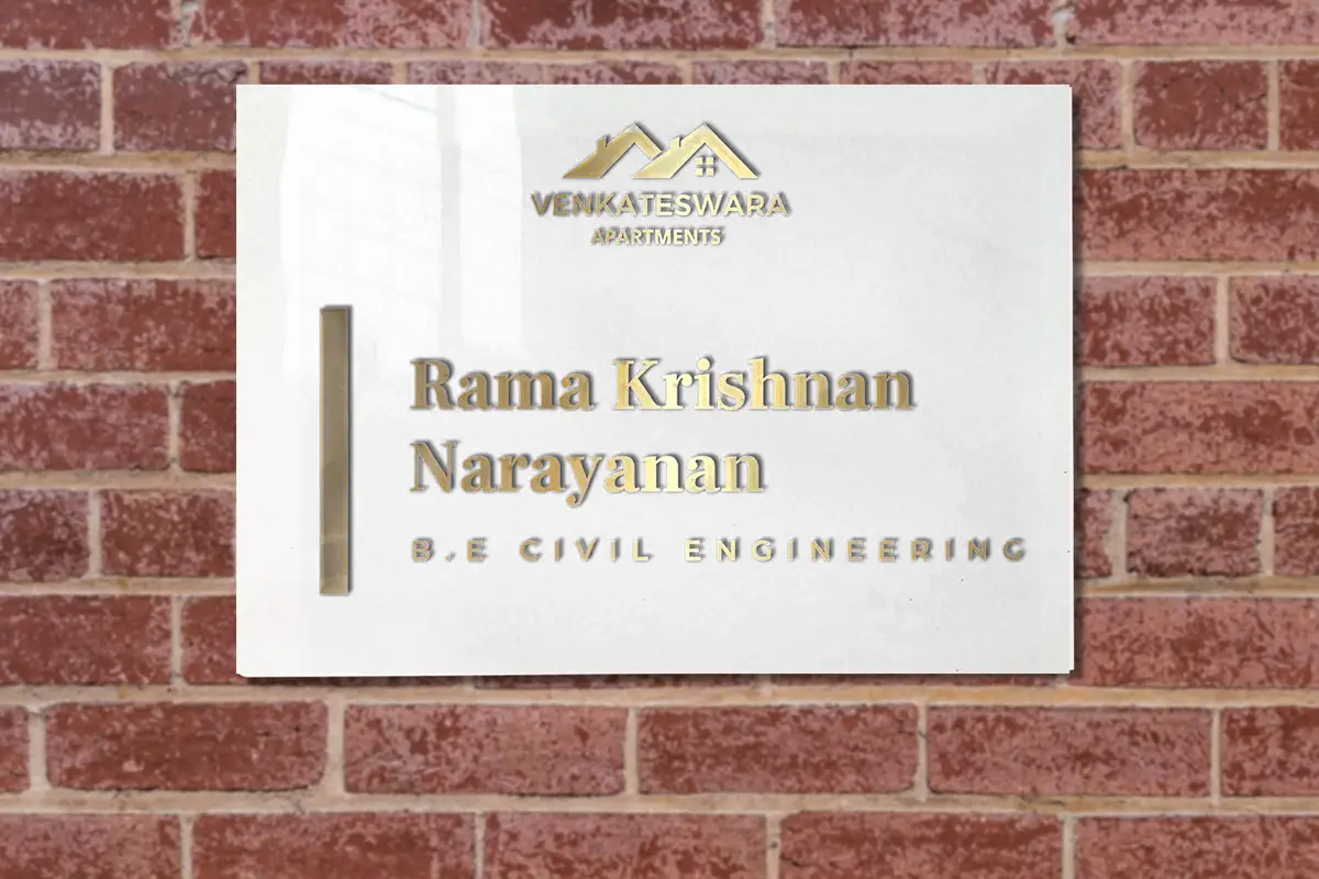 Customizable Name Plates | Embossed Name Plate Designs for Home and ...