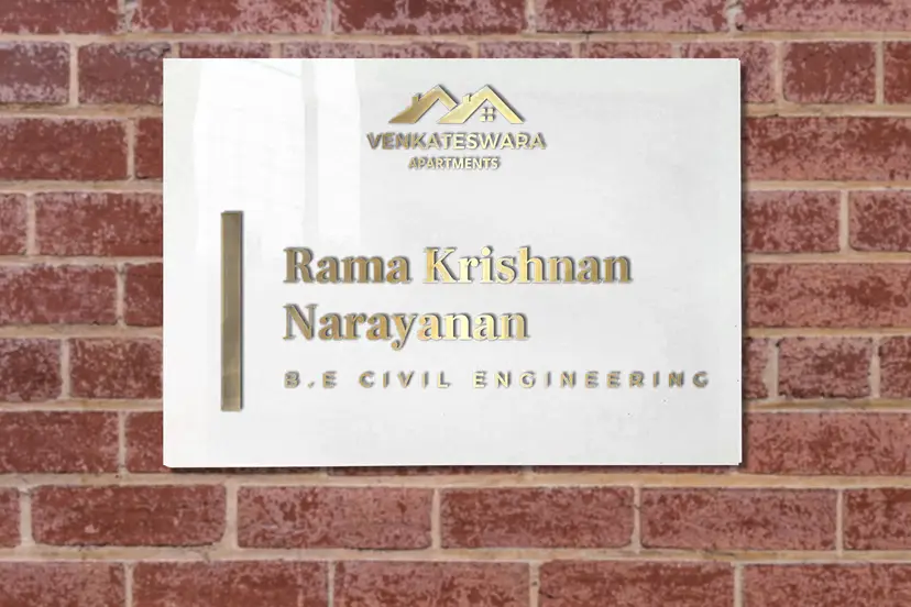 Customizable Name Plates | Embossed Name Plate Designs for Home and ...