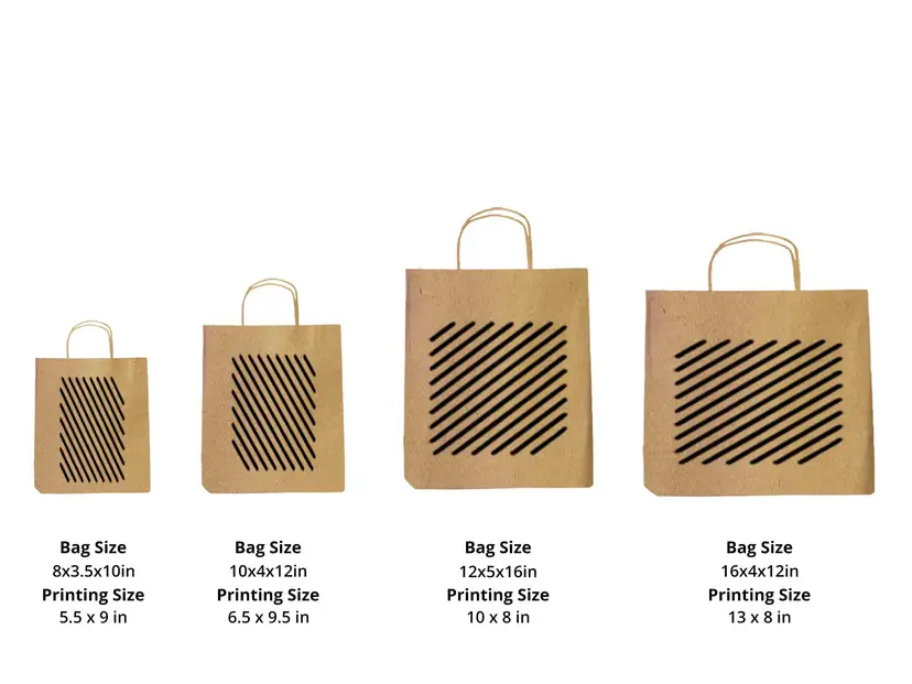 Custom Paper Bag Printing - Brown and White | Printo