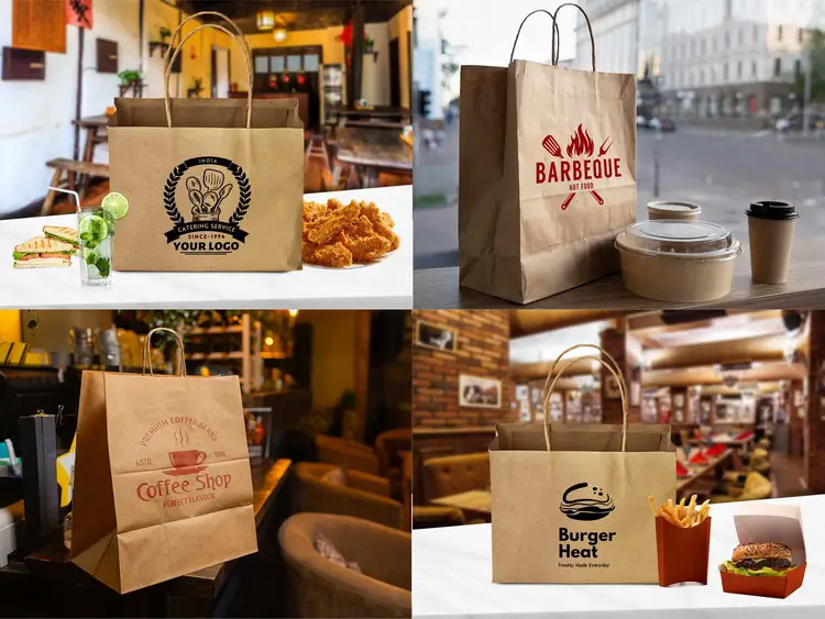 Print Custom Takeout Bags Online - Printo
